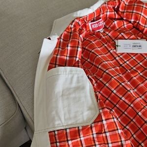 Kenzo | Jackets & Coats | Kenzo White Jacket With Colorful Patches ...